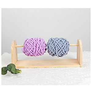 QRZLP Spools Thread Rack, Wooden Ribbon Storage Rack Sewing Yarn Roll Holder Mesh Crochet Thread Rack for Embroidery Quilting and Sewing Threads.