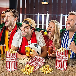 SUPWISER 500 Pcs Popcorn Bags, 1 Oz Movie Night Paper Popcorn Bags Bulk Individual Servings for Popcorn Machine Kitchen Party Movie Theater, Carnival Party, Decorations Supplies (500)