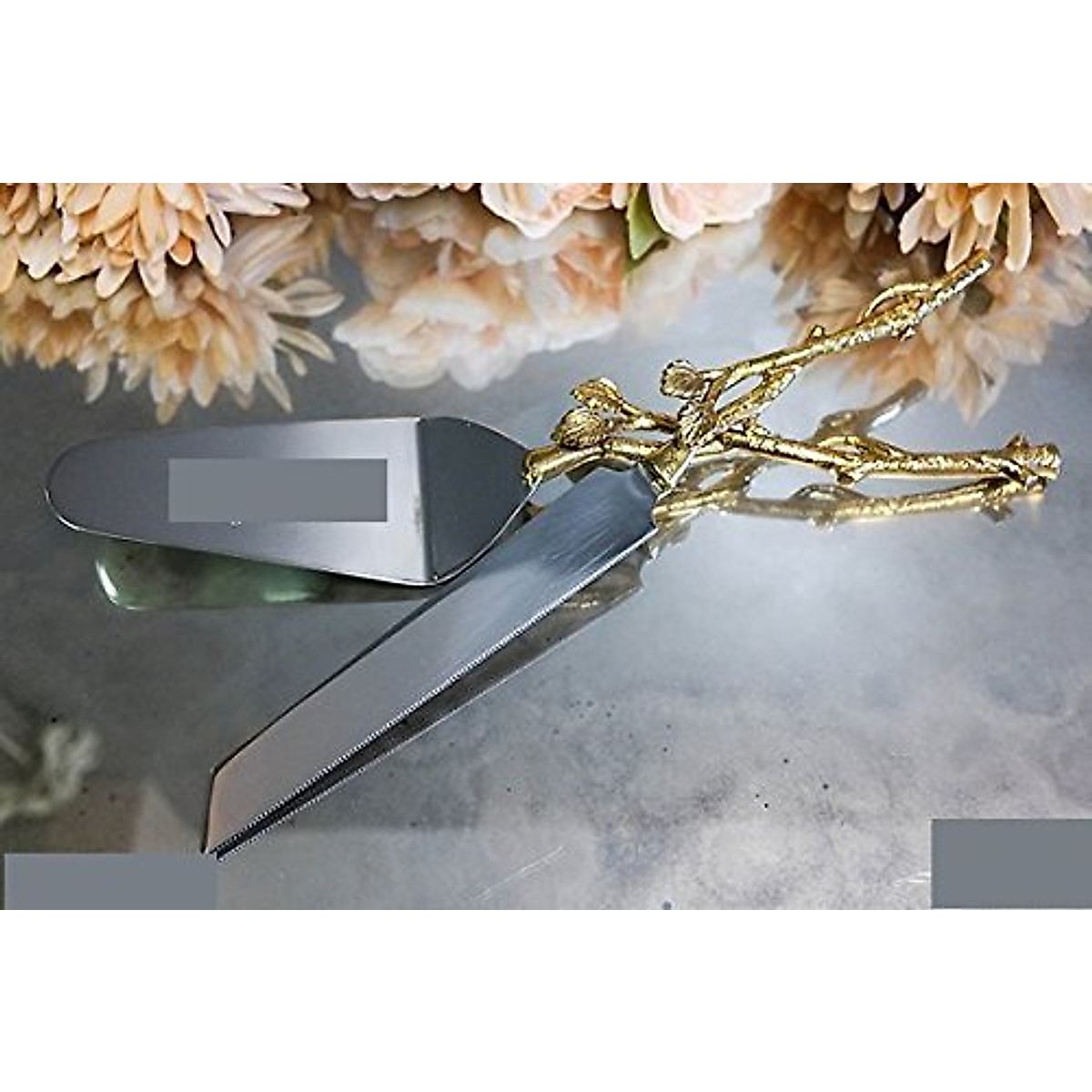 Leaf Design 2 Tone Cake Set