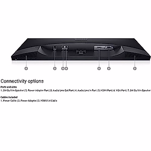 Dell P2217 22 inch Widescreen IPS LCD Monitor, Black - 1680 x 1050 Resolution, 250 cd/m², DisplayPort, HDMI, VGA Ports