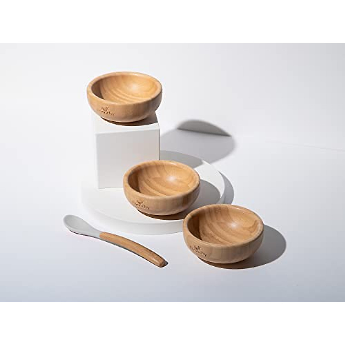 Avanchy® Bamboo Baby Bowls MINI Prep Bowl Set for Babies Kids Toddler for Feeding Food 4 oz, 2 Pack