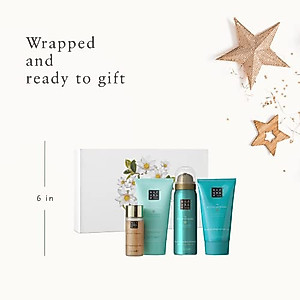RITUALS Karma Soothing Gift Set - Foaming Shower Gel, Body Scrub, Body Lotion & Body Shimmer Oil with Holy Lotus & White Tea - Small