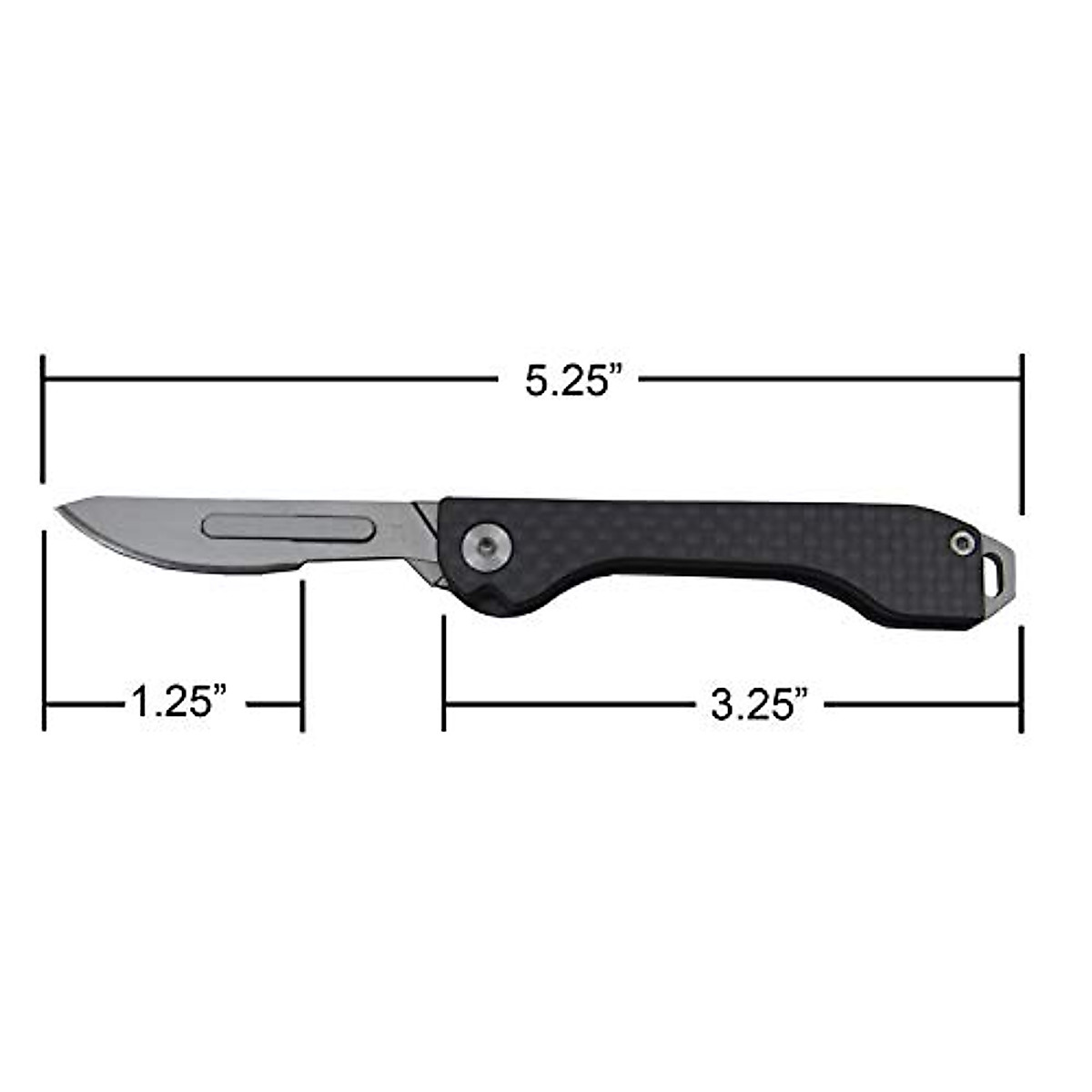 outROAR Gear Folding Scalpel Knife with Carbon Fiber Handle & 10 Replaceable Blades, Slip Joint Action, EDC Pocket Knife