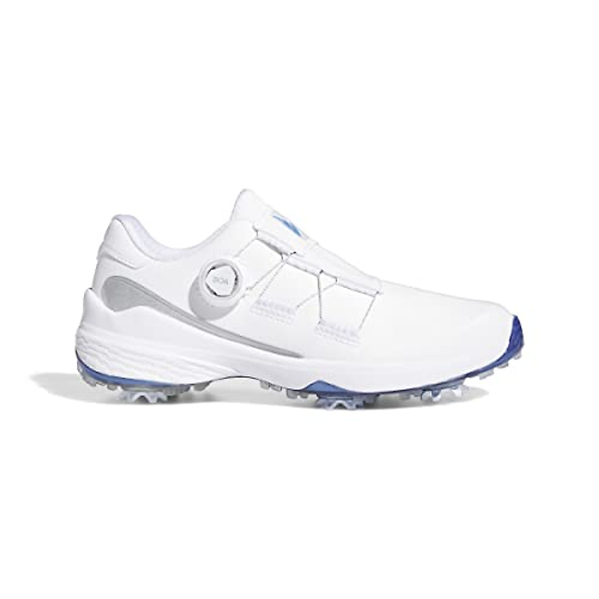 adidas Women's ZG23 BOA Golf Shoes, Footwear White/Blue Fusion Metallic/Silver Metallic, 8.5