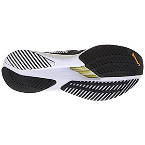 adidas Women's Adizero Boston 10 Sneaker, Black/White/Gold Metallic, 8.5