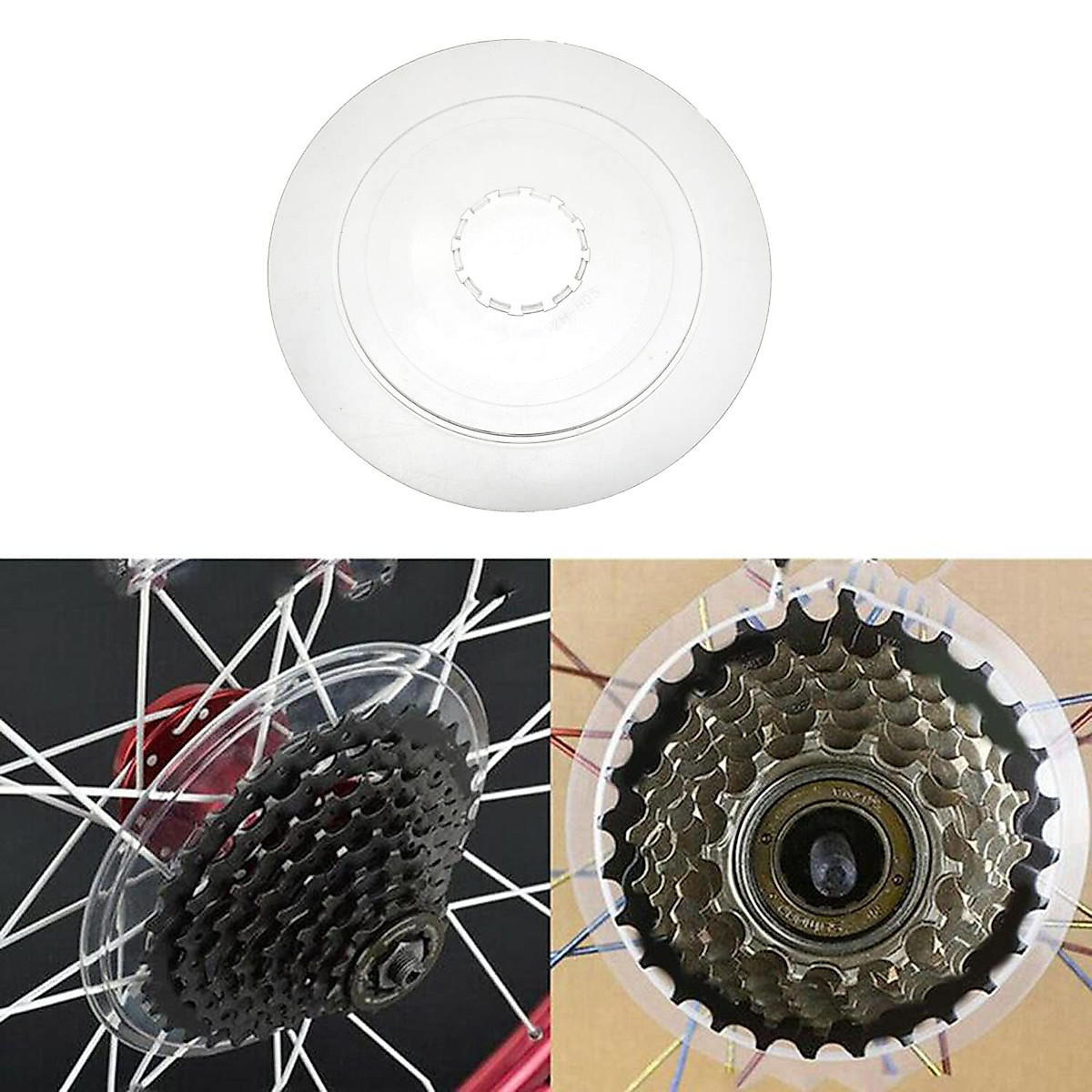 Pro Bamboo Kitchen Bicycle Freewheel Spoke Protector 164mm Rear Free Hub Freewheel Protector Mountain Bike Rotary Freewheel Protector