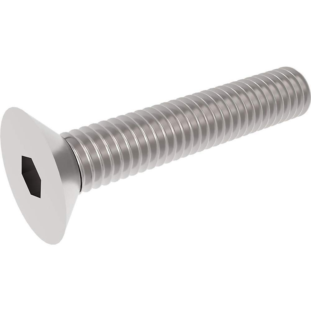 Fullerkreg 18-8 Stainless Steel Hex Drive Flat Head Screw M5 x 0.8 mm Thread, 20 mm Long,Packs of 50