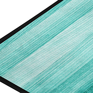 Kitchen Rugs Teal Turquoise Green Wood Design Non-Slip Soft Kitchen Mats Bath Rug Runner Doormats Carpet for Home Decor, 39" X 20"