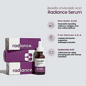 Natural Outcome Mandelic Acid 10% | Anti-Aging AHA Facial Serum with Hyaluronic Acid | Targets Fine Lines, Dark Spots, and Wrinkles | Clarifies Acne and Stimulates Natural Collagen Production | 1 Oz