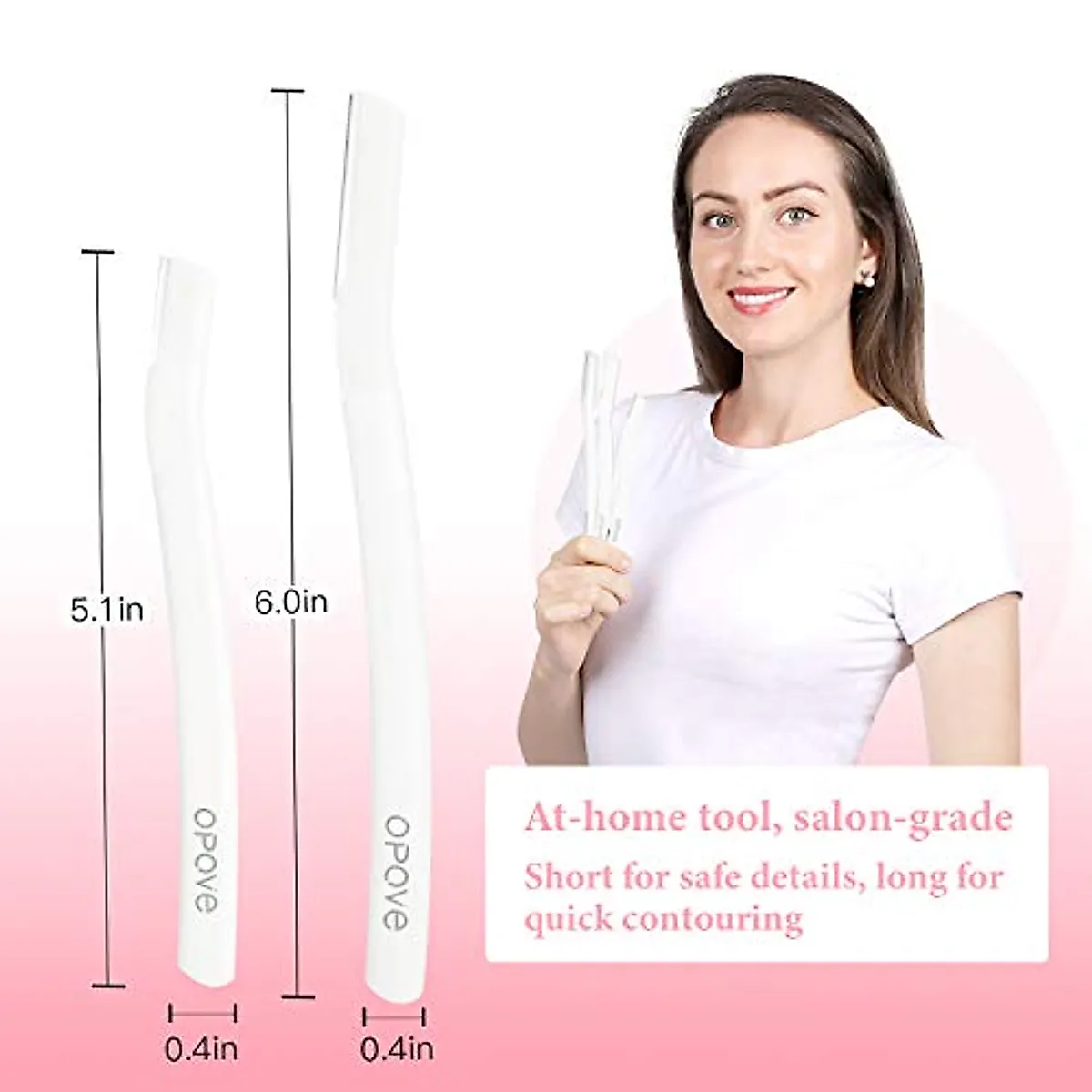 Dermaplane Razor for Women Face,Professional Dermaplaning Tool,Facial Razor, Peach Fuzz and Hair Removal, opove Multifunction Home Skin Care Tool,3 Eyebrow Razors