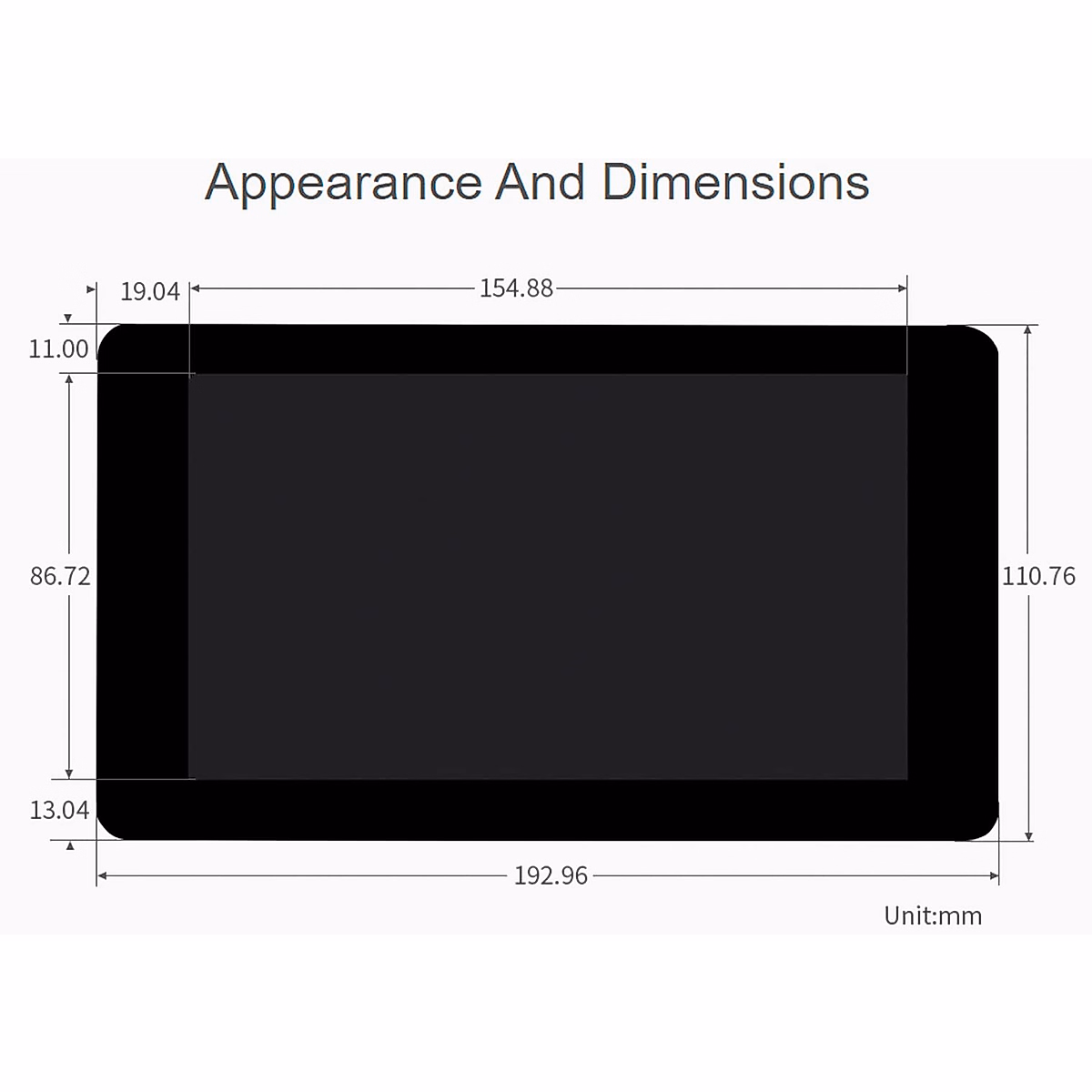waveshare 7inch DSI LCD 1024×600 Touch Screen for Raspberry Pi 4B/3B+/3A+/Compute Module 4 (CM4)/Compute Module 3+ (CM3+) Toughened Glass IPS Display Capacitive Monitor 5-Points Touch Driver Required