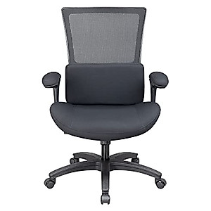 BOLISS Big and Tall 400lbs Office Chair Ergonomic Office Computer Desk Chairs with Lumbar Supprot and Soft Cushion Flip Arms-Black
