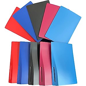 Face Plates Cover Skin Shell Panel for PS5 Console,Protective Shell Faceplate Cover for PS5 Console,Disc Edition and Digital Edition Replacement (Disc Edition Red)