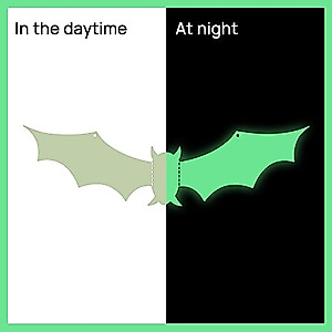Forbidden Road 12 Pieces Bats Decoration Glow in The Dark Bat Stickers 3D DIY Bats Decor Luminous Bats Wall Decor Bats Decor Wall Stickers Bat Decals (12pcs, Green)