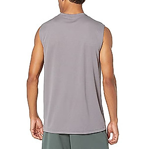 Amazon Essentials Men's Performance Tech Muscle Tank T-Shirt, Pack of 2, Medium Grey/Royal Blue, XX-Large