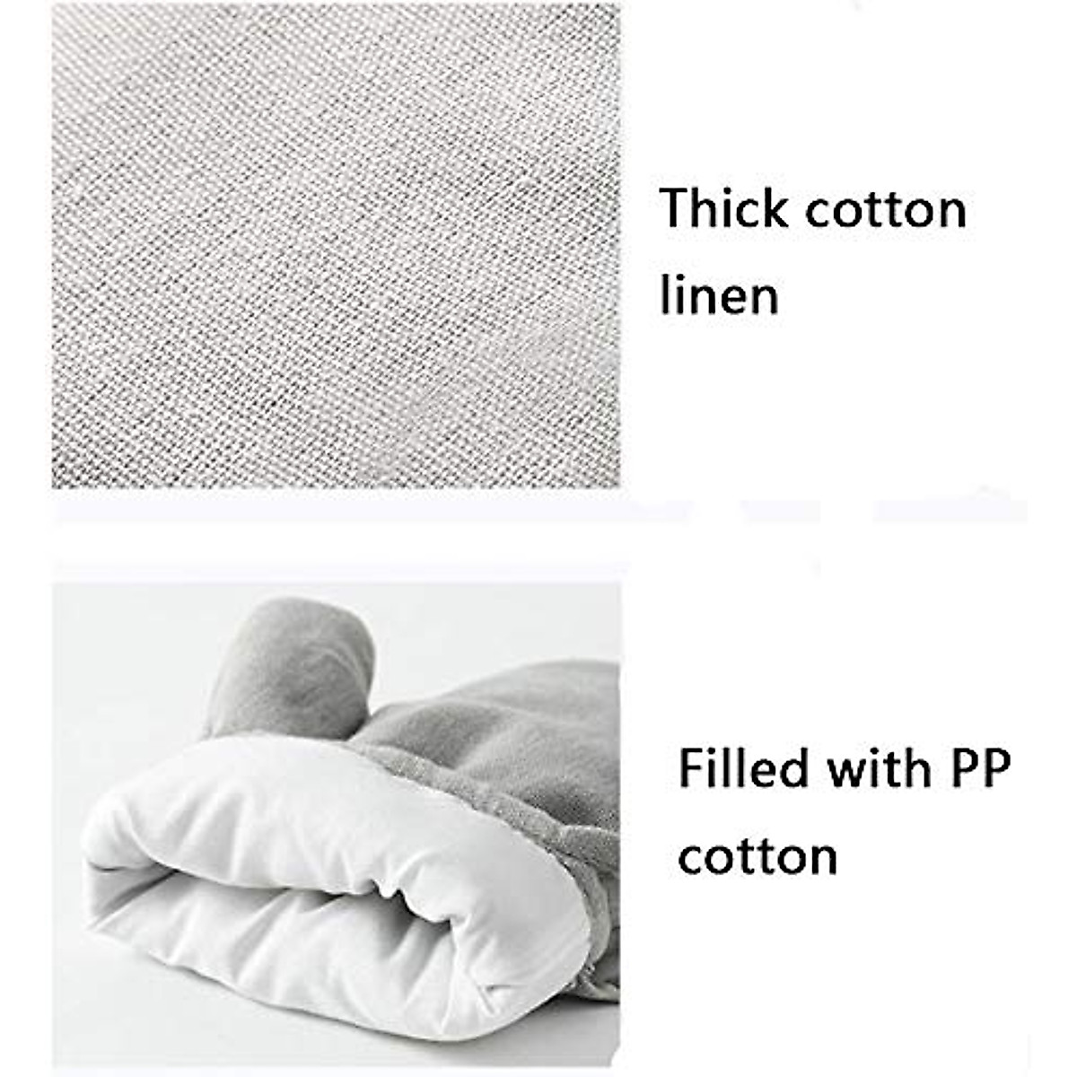 Cotton Oven Glove Heatproof Mitten,Kitchen Cooking Baking Tool Cotton Oven Glove Thicken Non-Slip Glove for Cooking,Baking,1Pair (Beige)