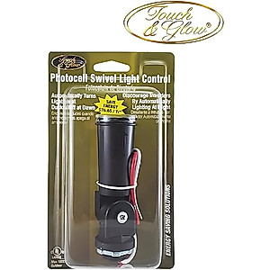 Outdoor Conduit Lighting Control with Photocell and Swivel Mount (Hardwired, Black), Photocell Light Sensor for Outdoor Lighting, Defiant Outdoor Timer, EZ-349A