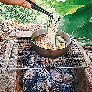 Boundless Voyage 6.7/10 inch Titanium Ultralight Grill BBQ Tongs Multipurpose Tweezer for Kitchen Food Tongs Buffet Salad Steak Clip Grill Accessories Anti-scalding (Ti1563B - (6.7inches))