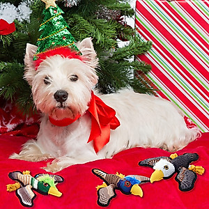 Yzmewael Dog Squeak Toys Stuffed Plush Dog Toys, Crinkle Pet Teething Chew Toys for Puppy, Small, Medium and Large Dogs