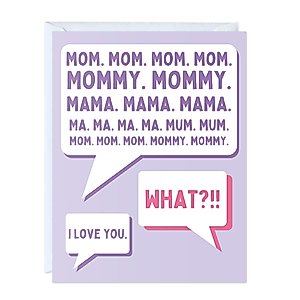 ALY LOU Mom Birthday Card For Mother, Wife Her, Thank you Grandma Stepmom Kawaii Greeting Card for Parents (Mom mom mom ...)