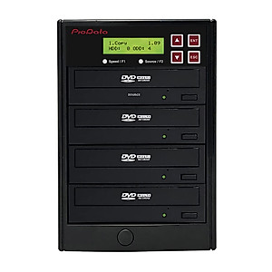 Piodata 1 to 3 24X Burner M-Disc Support CD DVD Duplicator - Standalone Copier Duplication Tower PIO-S3T-DVD-BK