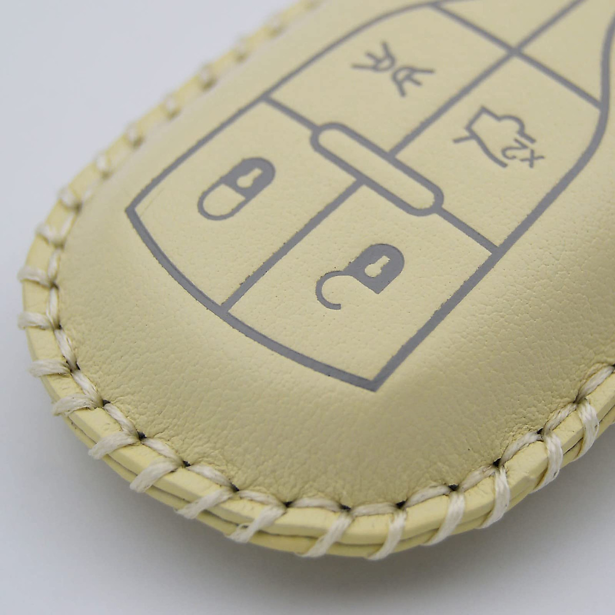 Handmade Leather Key Fob Cover for Maserati Levante Quattroporte Ghibli 4 Buttons