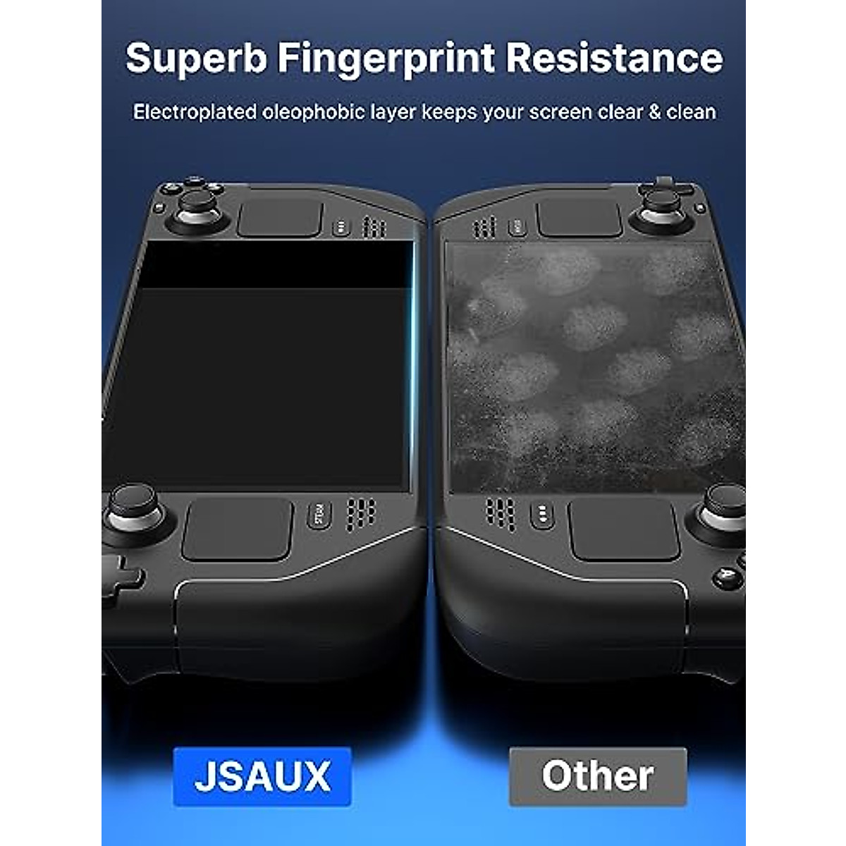 JSAUX 2-Pack Steam Deck Screen Protector, Ultra HD Glass Protector 9H Hardness Easy to Install with Guiding Frame Scratch Resistant Tempered Glass for Steam Deck/Steam Deck OLED, Come with Toolkits