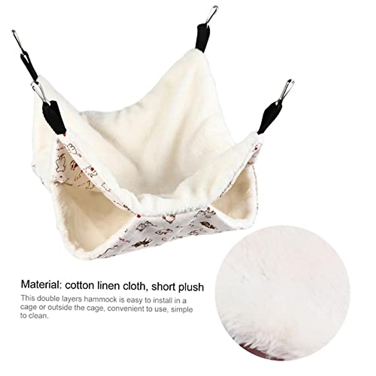 Glider House Plush Silk Animals Layer Winter Sleeping Ferret Bed Nest Bird Bedding Snuggle Warm Guinea Hammock Beige Pet Hedgehog Sack Glider/Squirrel/Ferret/Gerbil/Chinchilla