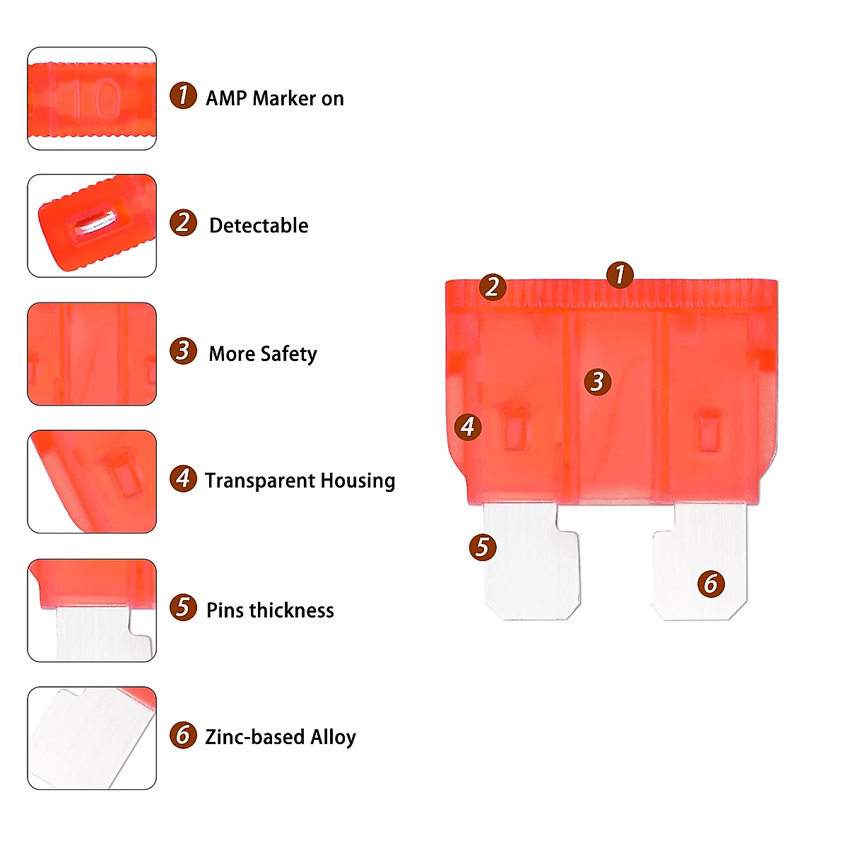 ASDL 203pcs Car Accessories Blade Fuses Assortment Kit, Standard & Mini Automotive Fuses 5A/7.5A/10A/15A/20A/25A/30AMP for Truck Travel Trailers Auto Camper RV ATV Boat Marine RV SUV Trike