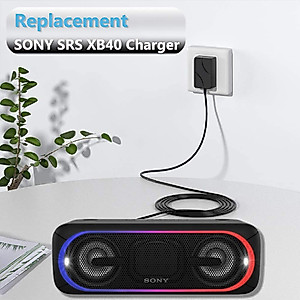 VHBW for Sony SRS XB40 Speaker Charger 9.5V AC Adapter for Sony SRS-XB40 BLK Blue RED Portable Bluetooth Wieless Speaker, Sony CMT-V10IPN AC-NSA18-95 DVP-FX930 DVD Player Power Supply Cord