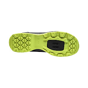 Giro Gauge Men Clipless Mountain Bike Shoes - Dark Shadow/Citrine Green Cover (2020), 45