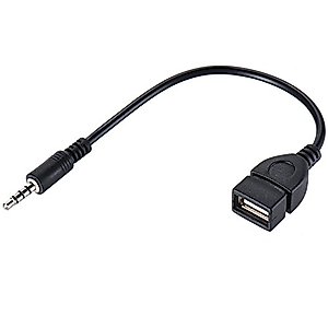 Warmstor 3.5mm (1/8 inch) AUX Audio Plug Male to USB 2.0 Female OTG Adapter Converter Cable for Playing Music with U-Disk in Your Car