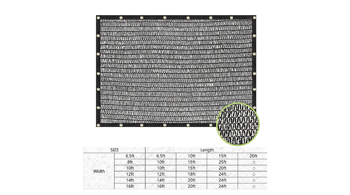 POYEE 40% Shade Cloth Netting for Garden & Outdoor Use