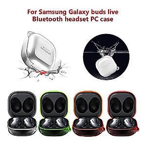 Compatible for Galaxy Buds Pro/Buds Live/Buds 2 Pro Case Clear, TPU Cover Transparent Protective CoverShockproof [Front LED Visible] for Galaxy Buds Pro/Buds Live/Buds 2 Pro Universal Case (Orange)