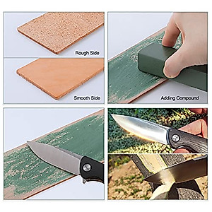 Knife Sharpening Stone Kit Actual Grit KEENBEST Large 4 Side 400 1000 3000 8000 Complete Wet Stones Set Japanese Professional Kitchen Knives Sharpeners Whetstone Flattening Stone Base Guide Leather