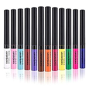 COOSA 12 Colors Matte Colorful Liquid Eyeliner Set, High Pigmented Color Eyeliner Lasting Waterproof Professional Bright-colored Eyeliner Pen Set -Smudgeproof Makeup Eyeliner Pen