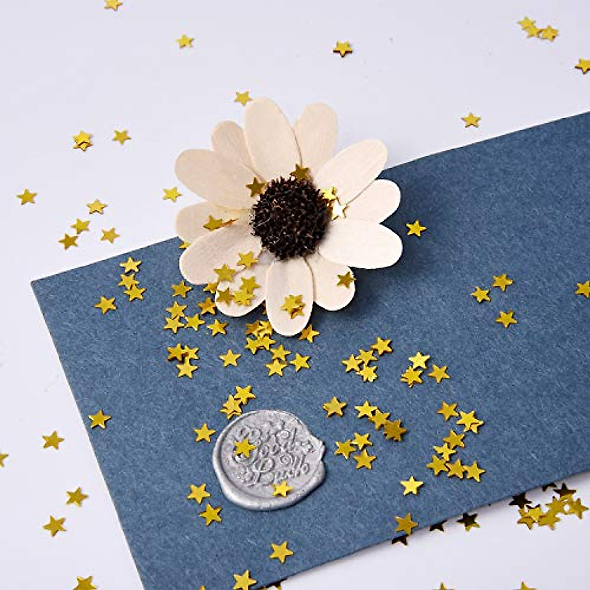 EBOOT Star Confetti Star Table Confetti Metallic Foil Stars Sequin for Party Wedding Decorations, 30 Grams/ 1 Ounce (Gold)
