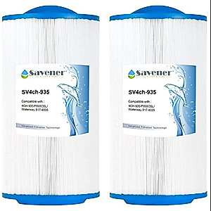 Savener Spa Filter Replacement for Unicel 4CH-935, PWW35L, 817-4035, SD-01235, PDY35P3, PDC580-AFS, Waterway Plastics, Teleweir 35 sq.ft, 2 Pack