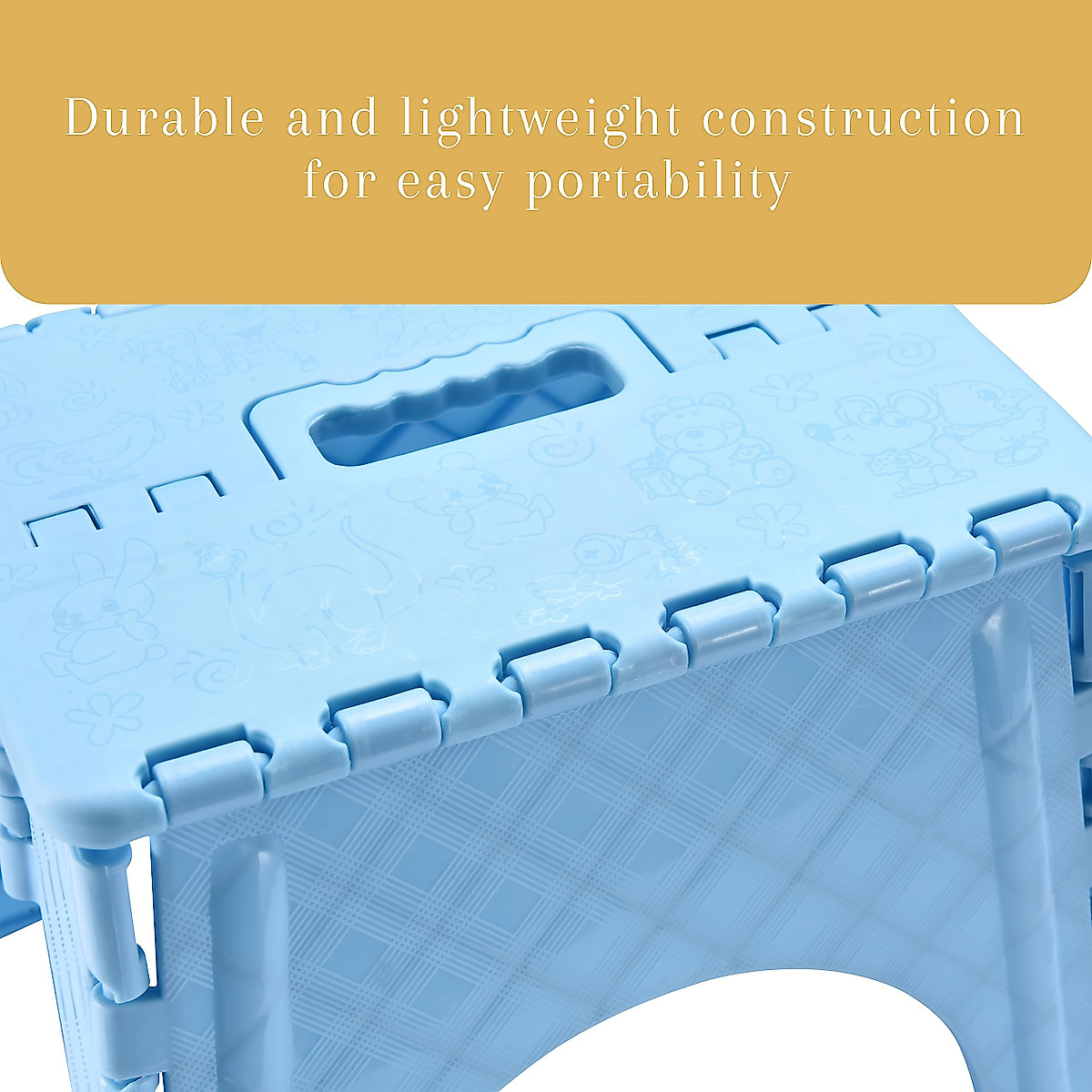 2 Lb. Depot Folding Stepping Stool - Collapsible Seating, Footstools - Foldable Plastic Adult Stool- Suitable for Indoor & Outdoor Use - Lightweight, Portable & Easy-to-Use 9-inch Height