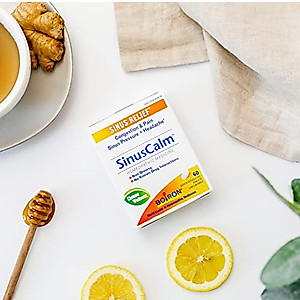 Boiron SinusCalm Tablets for Sinus Pain Relief, Runny Nose, Congestion, Sinus Pressure, Headache - 60 Count