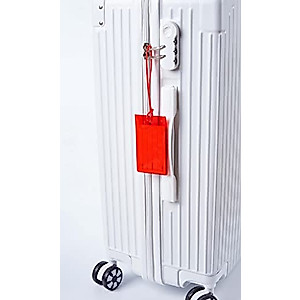 Sodsay 10 Pack Luggage Tags Suitcases Plastic Travel Bag & Baggage ID Label Tags Travel Essentials (Deep Red)