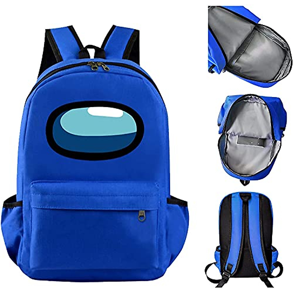 Game Backpack with Pencil Case Sport Travel Laptop Backpack Durable Multifunctional Backpack for Boys Girls College School Bookbag Outdoor Daypack 17 Inch for Men Women (blue)