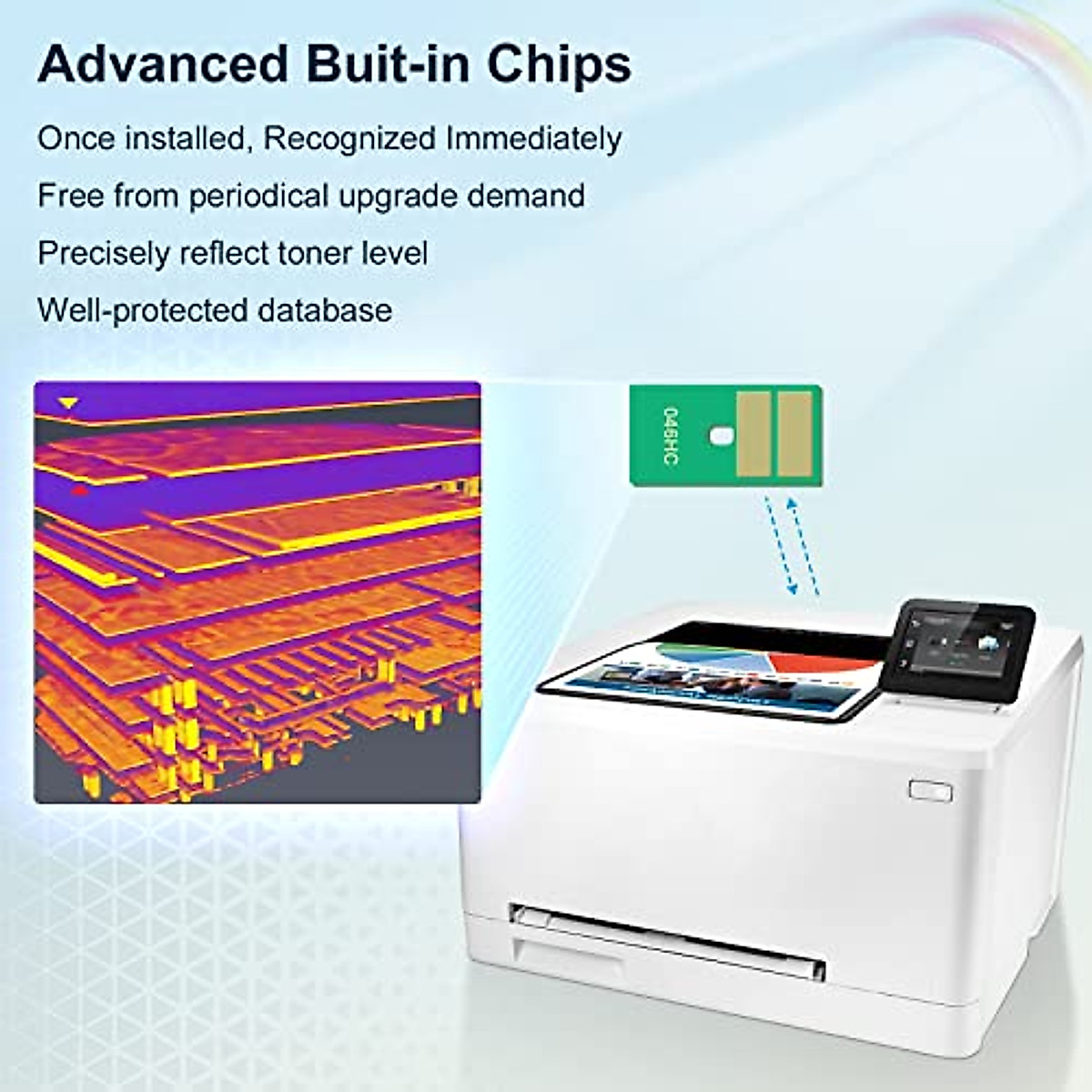 TESEN 201X CF400X (with New Chips) Remanufactured Toner Cartridge Replacement for HP 201X CF400X for HP Color Pro M252n M252dw MFP M277n M277dw M277c6 M274n (Black, 2PK) Green Series