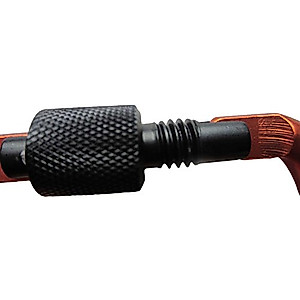 LeBeila 5 PCS Carabiner Climbing D Ring Keychain with Clip Durable Heavy Duty Aluminum Screw Locking Hooks for Hiking, Fishing and Outdoors (Orange)