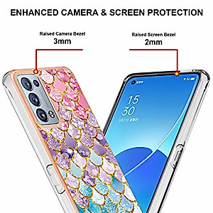 YEALLY Case for Oppo Reno 6 Pro+ 5G Phone Case Ultra Slim IMD Cover, Hard Frame + Soft TPU Shockproof, Scratch Resistant & Screen Protection Wireless Charging Case Cover for Oppo Reno 6 Pro+ 5G, a2