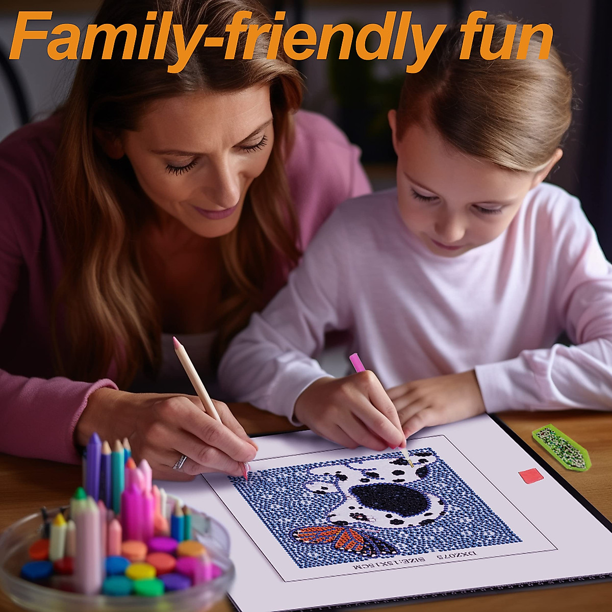 HUBENDMC 9 Pack 5D Diamond Painting Kits for Kids Cute Full Drill Diamond Art Kits for Beginners DIY Gem Arts and Crafts for Kids Ages 8-12 Diamond Dots for Home Wall Decor 6X6 inch