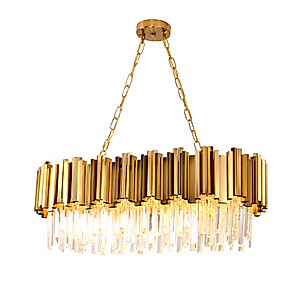 ZIROOPLUS 8 Light Modern Chandeliers Crystal Chandelier Pendant Lights Fixture for Dining Room, Bathroom, Bedroom, Living Room, Pool Table Light E12 Bulb Required