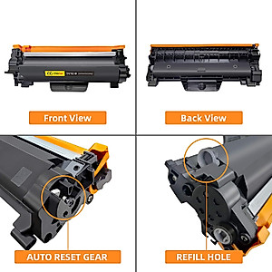 CHINGER TN760 Compatible Toner Cartridge Replacement for Brother TN760 TN-760 TN730 Used with HL-L2350DW HL-L2395DW HL-L2390DW DCP-L2550DW MFC-L2750DW HL-L2370DW MFC-L2710DW (2 Black, High Yield)