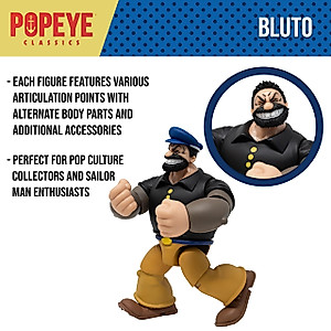 Boss Fight Studio Bluto Popeye The Sailor Man Classics Wave 1 Collectible Action Figure – Highly Articulated Figurine with Accessories Including Alternate Hands and Removable Hat - 1:12