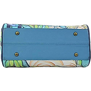 Anuschka Hand Painted Leather Women's Zip Around Classic Satchel - Enchanted Garden